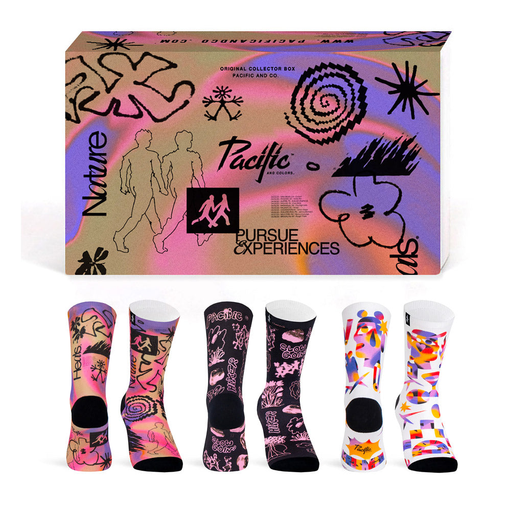 Hike Gift Box with 3 Socks - Hike Pink, Pink Trail, and Krash Kid ...