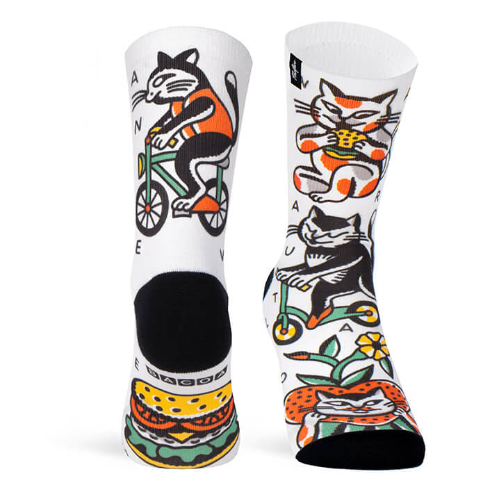 Funny Socks with Kittens and Burgers - Bacoa Cats | Pacific and Co ...